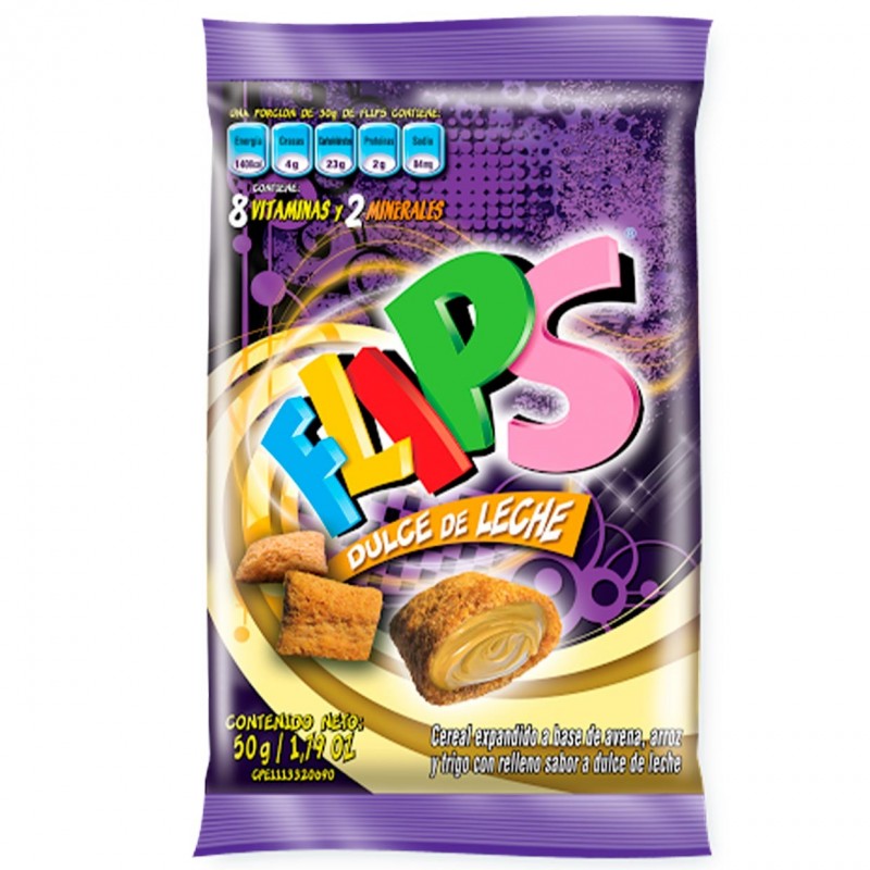CEREAL FLIPS 50G DULCE LECHE PACK
